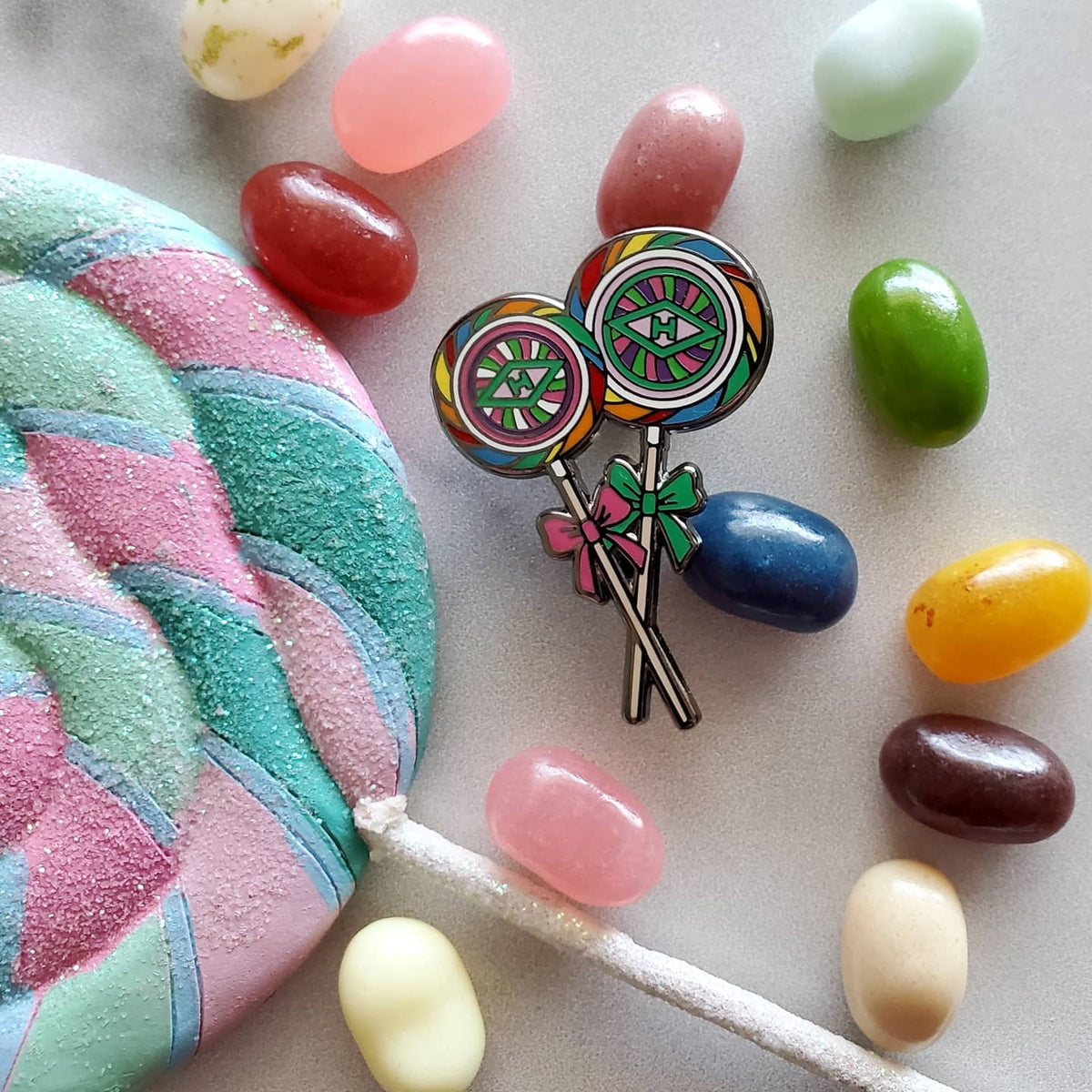 Sweet Shop Lollipops Enamel Pin – Swish & Flick